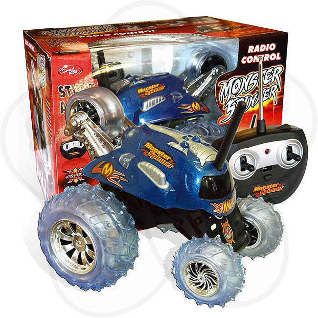 Auto na daljinski - monster spinner plavi | Dečji sajt