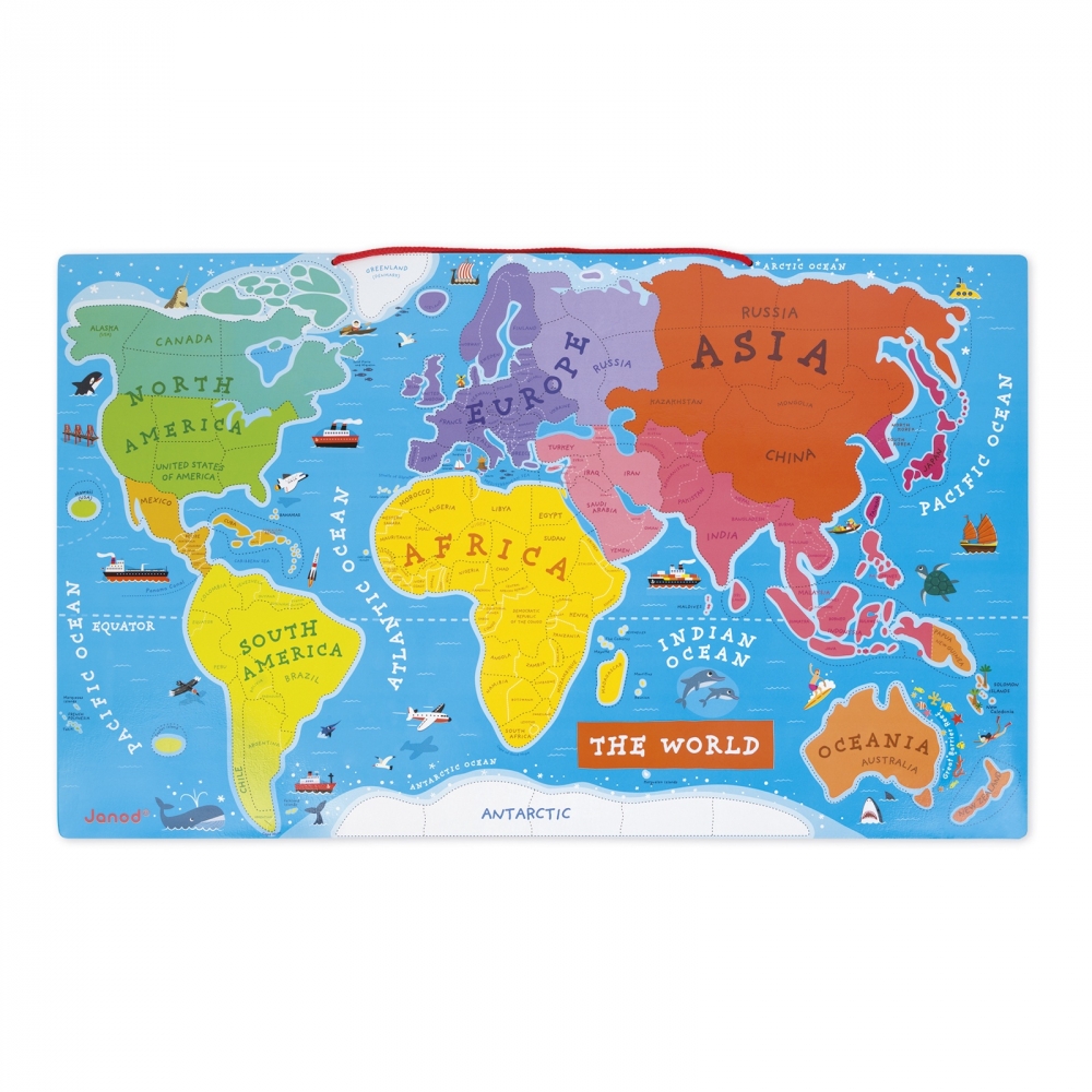Puzzle sa Magnetom Mapa sveta J05504 | Dečji sajt