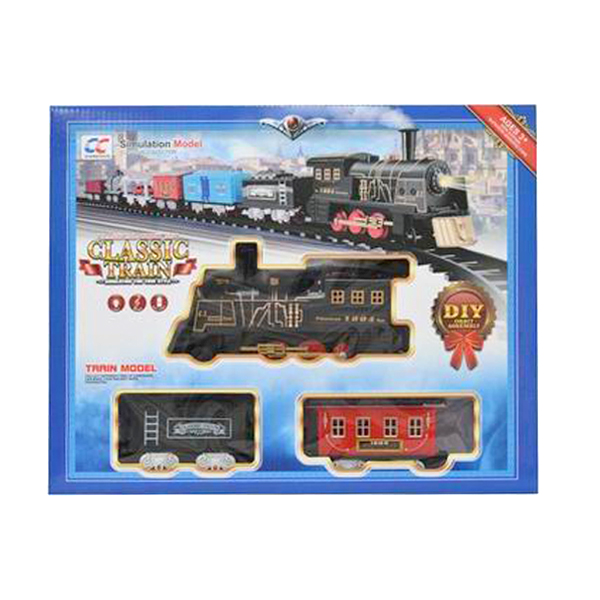 Voz klasik sa dva vagona, crne i crvene boje, zvučne i svetlosne efekte ...
