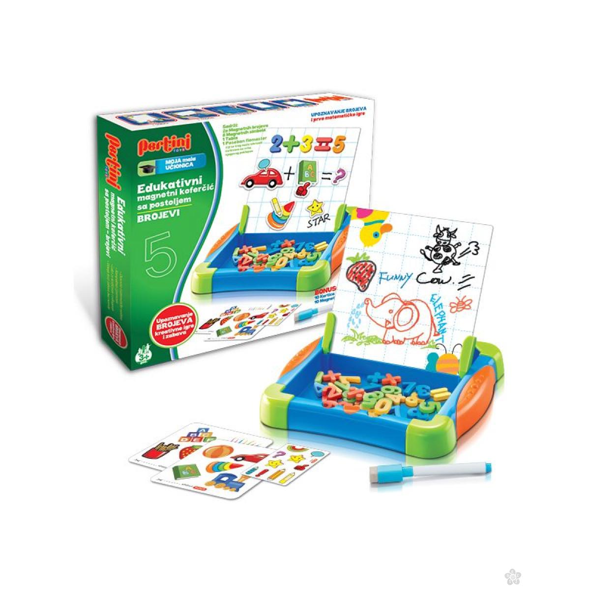 Magnetni koferčić sa postoljem - brojevi, P-0334 | Dečji sajt